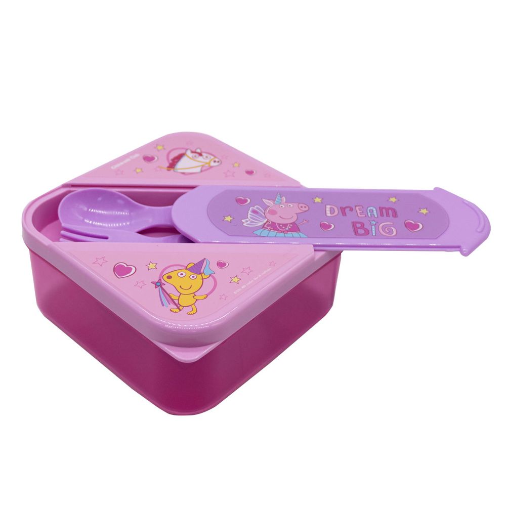 Tupper Pp 500Ml Con Cubiertos Peppa Pig Niña - unionychicawa