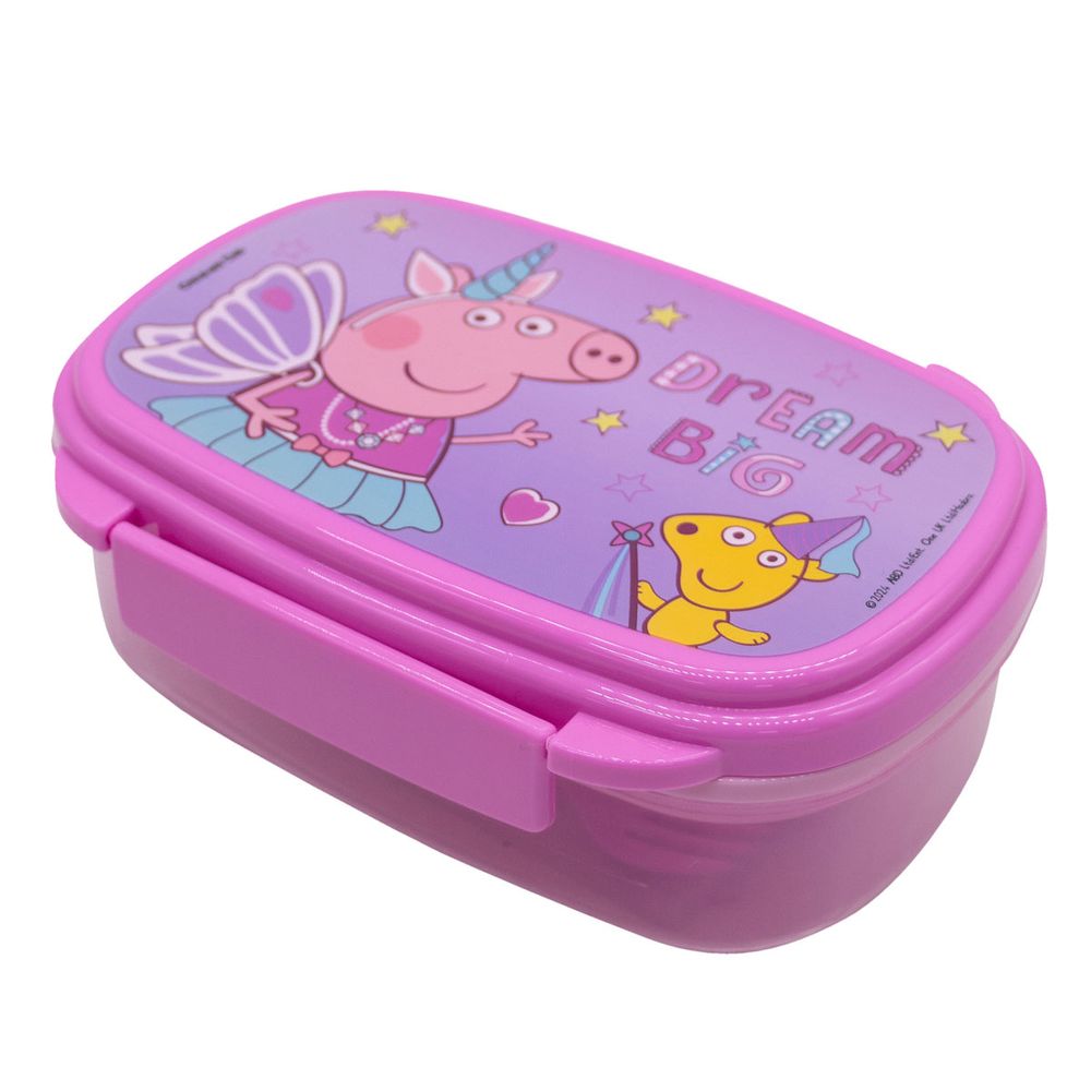 Tupper Pp 600Ml Con Cubiertos Peppa Pig Niña - unionychicawa